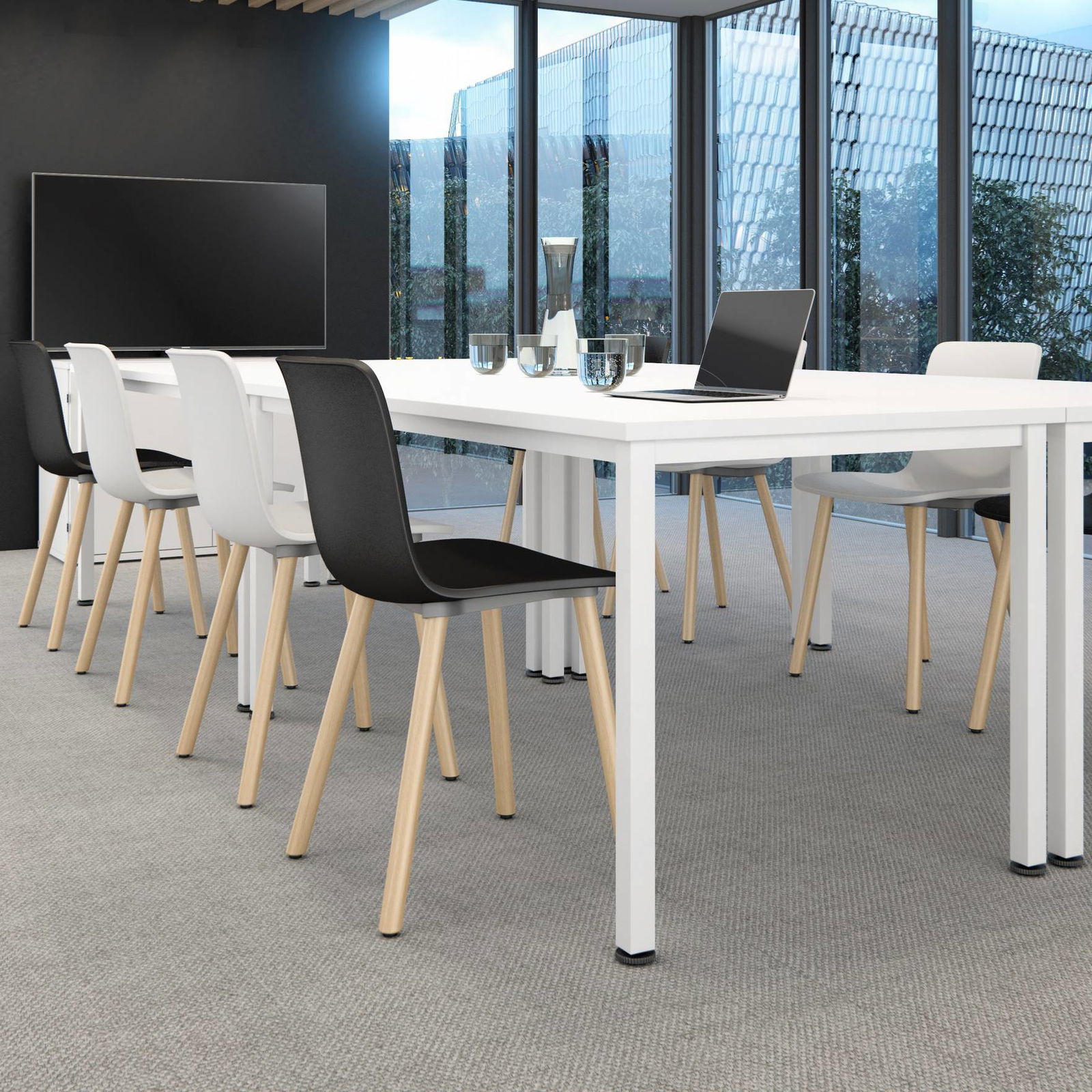 Elite Rectangular Training Tables with Square legs | Planscape